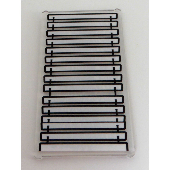LEGO Transparent Glass for Window 1 x 4 x 6 with Close Venitian Blind ...