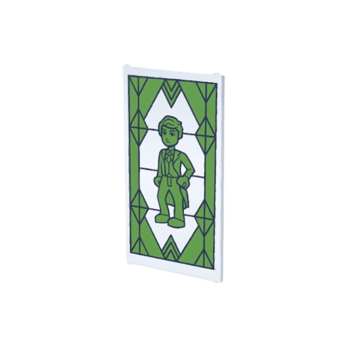 LEGO Glass for Window 1 x 4 x 6 with Stained Glass Window Portrait ...