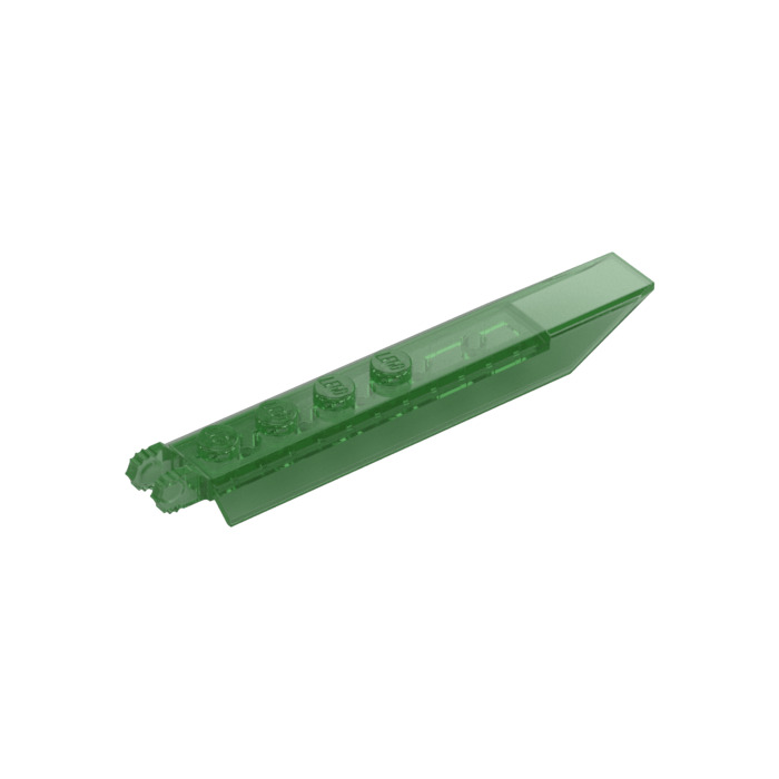 LEGO Transparent Green Hinge Plate 1 x 8 with Angled Side Extensions ...