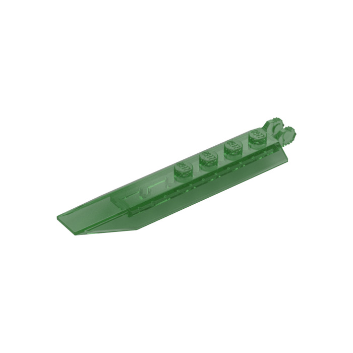 LEGO Transparent Green Hinge Plate 1 x 8 with Angled Side Extensions ...