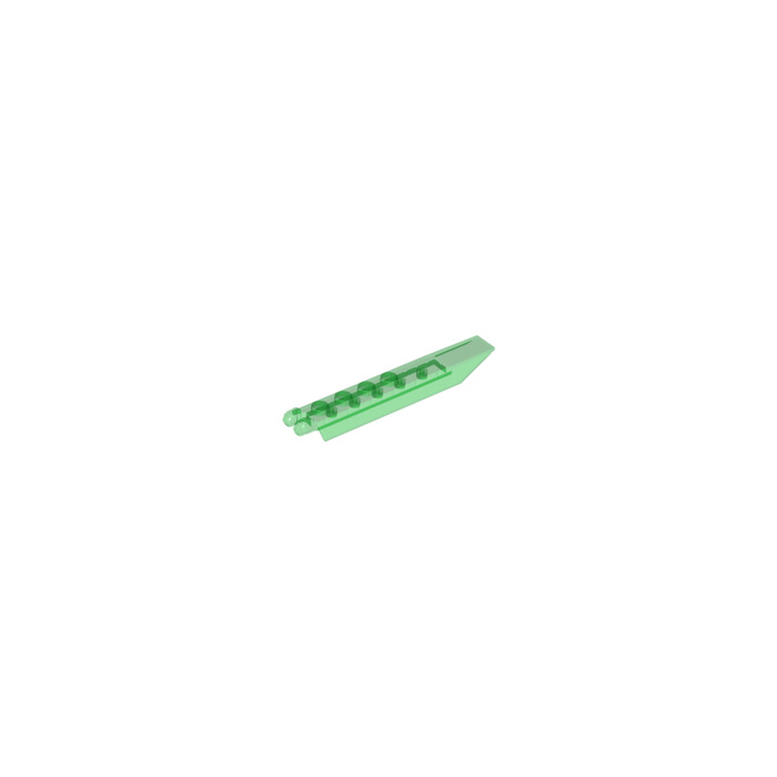 LEGO Transparent Green Hinge Plate 1 x 8 with Angled Side Extensions ...