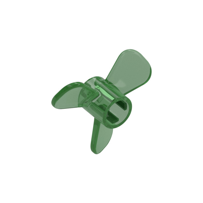 LEGO Transparent Green Propeller with 3 Blades and Axle Hole (6041 ...