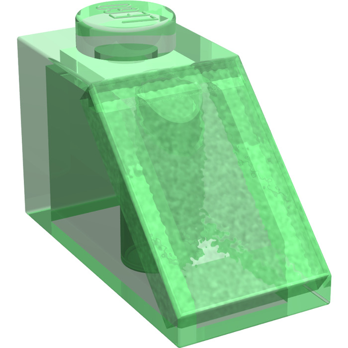 LEGO Transparent Green Slope 1 x 2 (45°) (3040 / 6270) | Brick Owl ...
