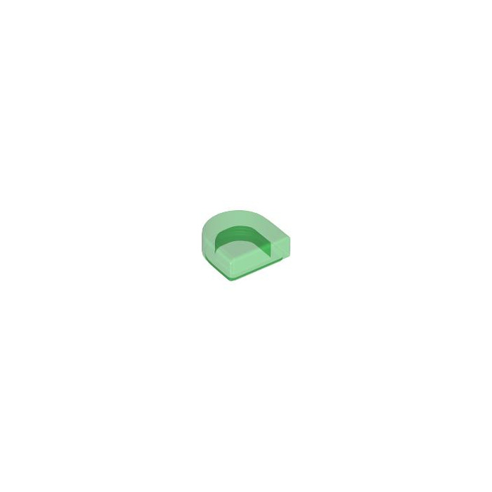 LEGO Transparent Green Tile 1 x 1 Half Oval (24246 / 35399) | Brick Owl ...