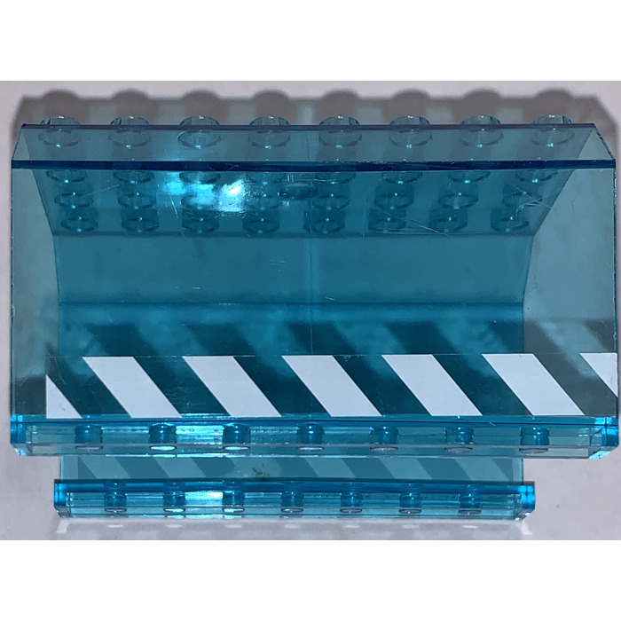 LEGO Transparent Light Blue Airplane Fuselage 6 x 8 x 4 with White ...
