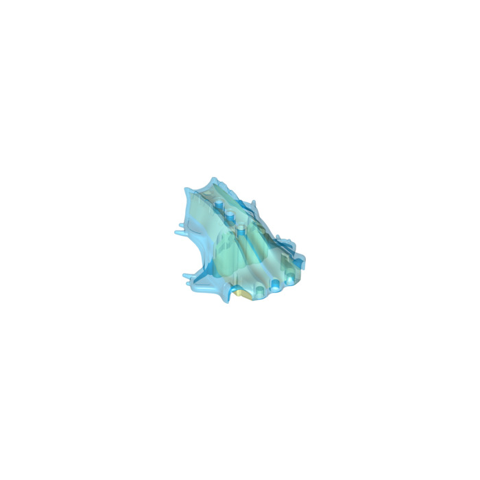 LEGO Transparent Light Blue Bionicle Barraki Carapar Head with Marbled ...