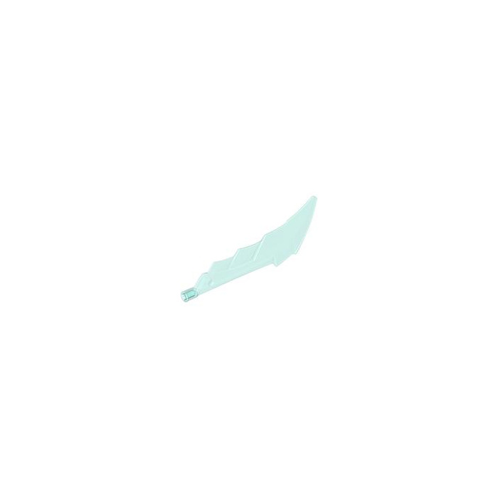 LEGO Transparent Light Blue Blade with Serrated Edge with Axle Hole ...