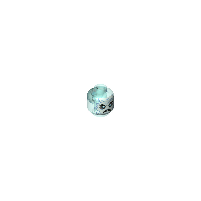 LEGO Transparent Light Blue Blizzard Sword Master Minifigure Head (3626 ...