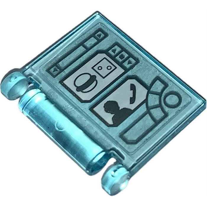 LEGO Transparent Light Blue Book Cover with Screen with Burger Order ...