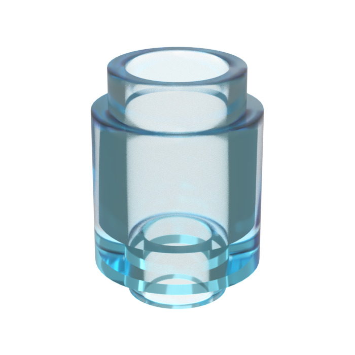 LEGO Transparent Light Blue Brick 1 x 1 Round with Open Stud (3062 ...