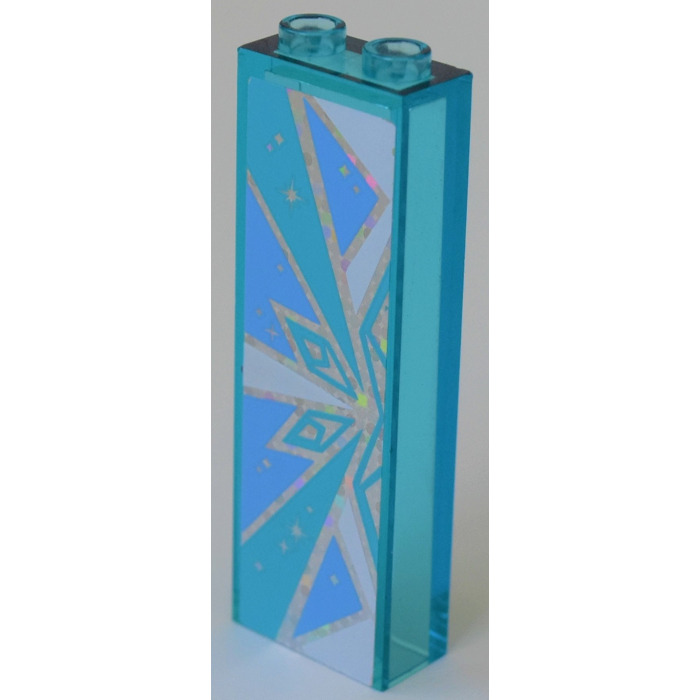 LEGO Transparent Light Blue Brick 1 x 2 x 5 with Ice Crystal Burst ...