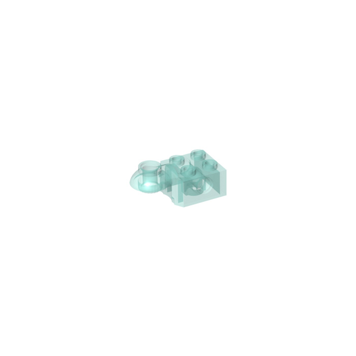LEGO Transparent Light Blue Brick 2 x 2 with Horizontal Rotation Joint ...