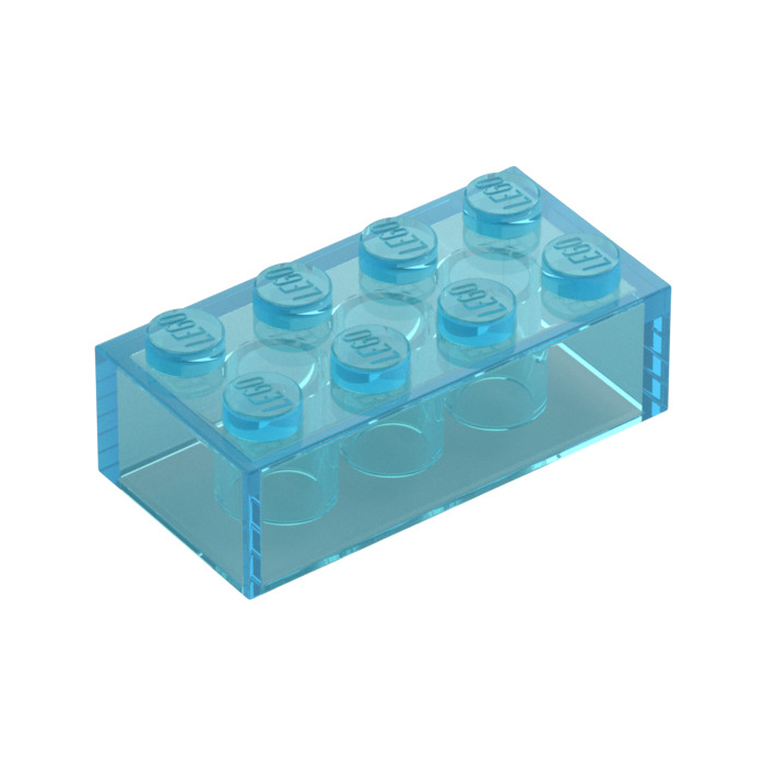 LEGO Transparent Light Blue Brick 2 x 4 (3001) | Brick Owl