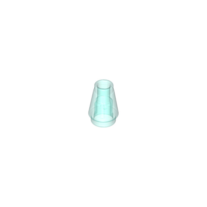 LEGO Transparent Light Blue Cone 1 x 1 with Top Groove (28701 / 59900 ...