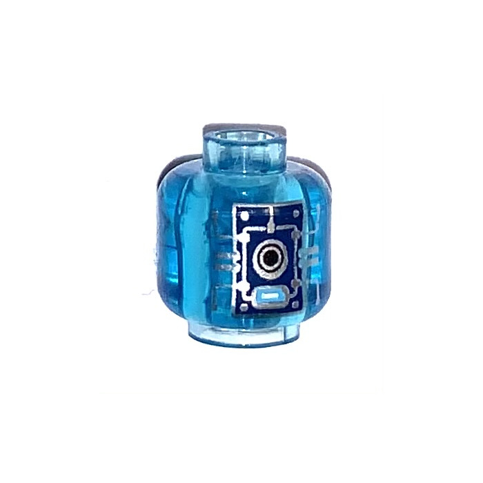 LEGO Transparent Light Blue Cyber Drone Minifigure Head (3626 / 73863 ...