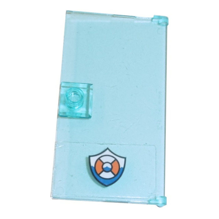 LEGO Transparent Light Blue Door 1 x 4 x 6 with Stud Handle with 'Coast ...
