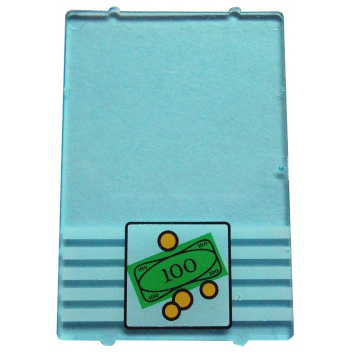 LEGO Transparent Light Blue Glass for Frame 1 x 4 x 5 with Bill, Coins ...
