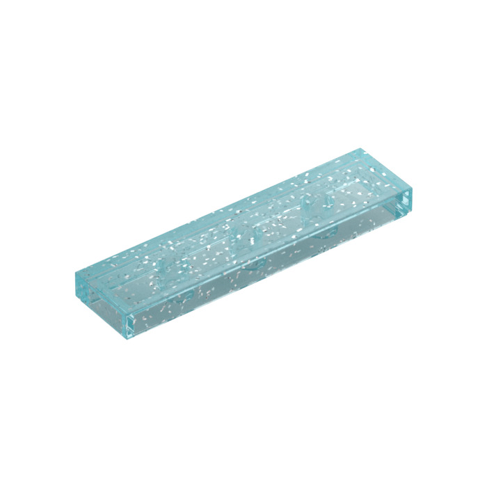 LEGO Transparent Light Blue Glitter Tile 1 x 4 (2431) | Brick Owl