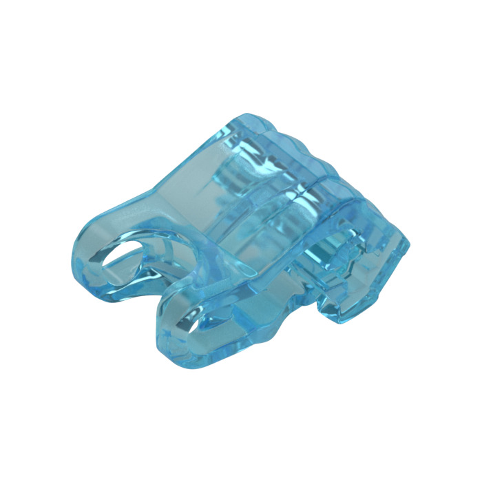 LEGO Transparent Light Blue Hand with Joint Socket and Axle Hole with 4 ...