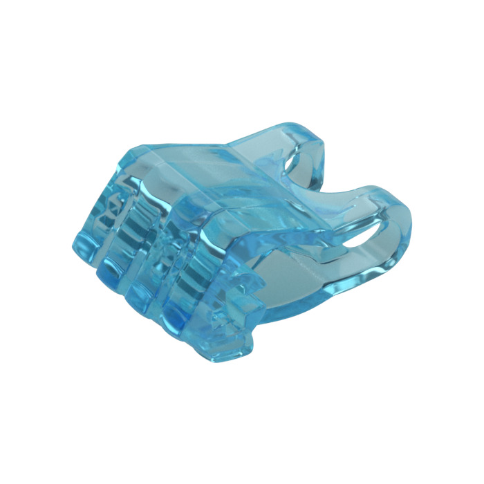 LEGO Transparent Light Blue Hand with Joint Socket and Axle Hole with 4 ...