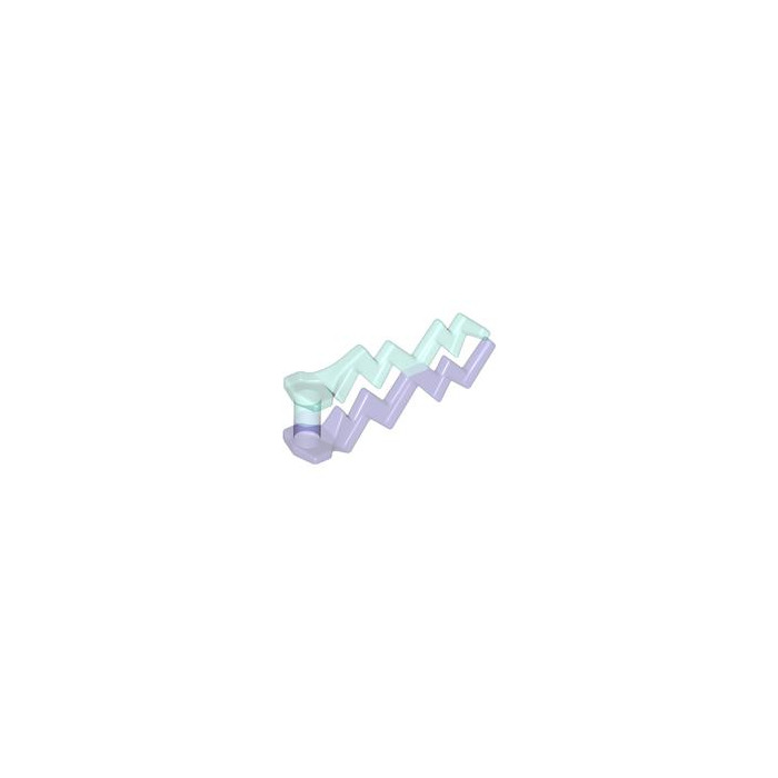 LEGO Transparent Light Blue Lightning Bolt (Double) with Marbled ...