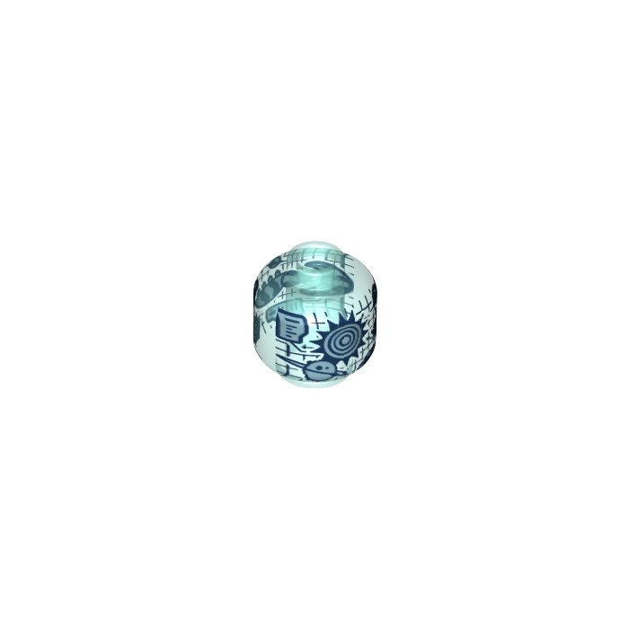 LEGO Transparent Light Blue Minifigure Head with Systar System Stellar ...