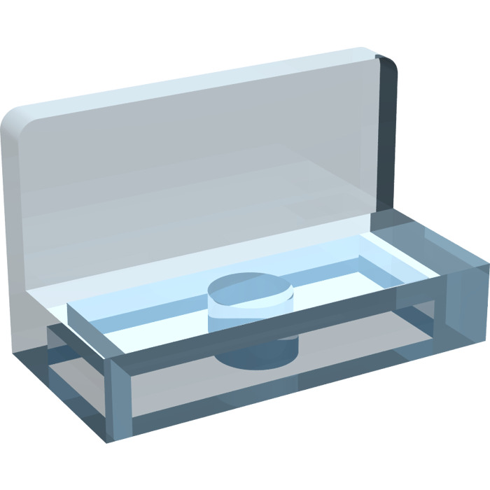 LEGO Transparent Light Blue Panel 1 x 2 x 1 with Rounded Corners (4865 ...