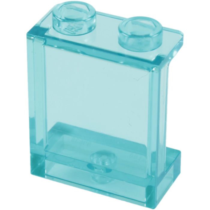 LEGO Transparent Light Blue Panel 1 x 2 x 2 with Side Supports, Hollow ...