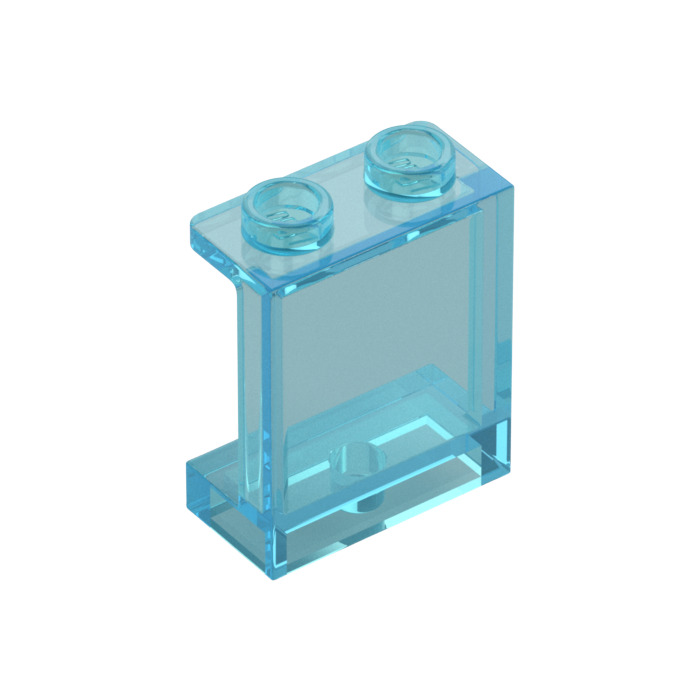 LEGO Transparent Light Blue Panel 1 x 2 x 2 with Side Supports, Hollow ...