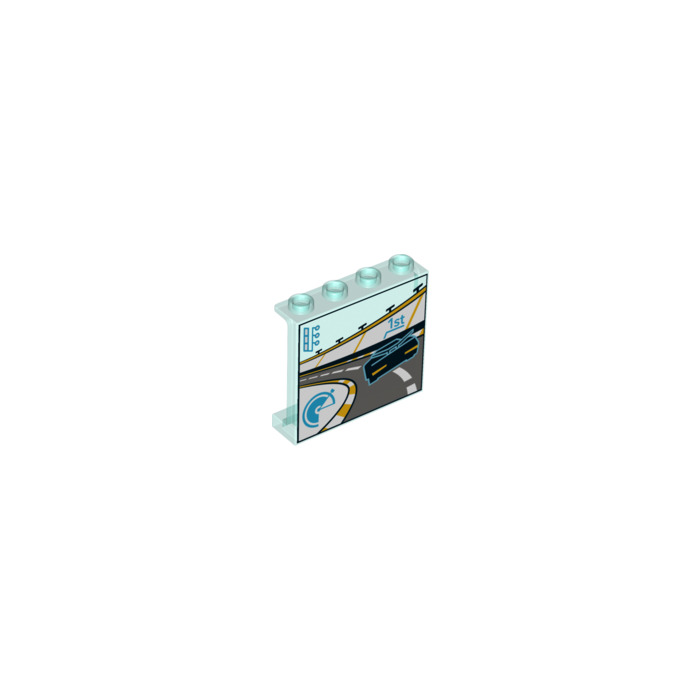 LEGO Panel 1 x 4 x 3 with Race Montior 1st place with Side Supports ...