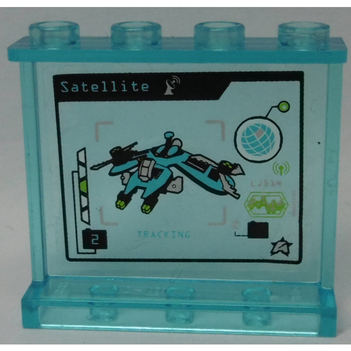 LEGO Panel 1 x 4 x 3 with 'SATELLITE TRACKING', Psyclone’s Flyer on ...