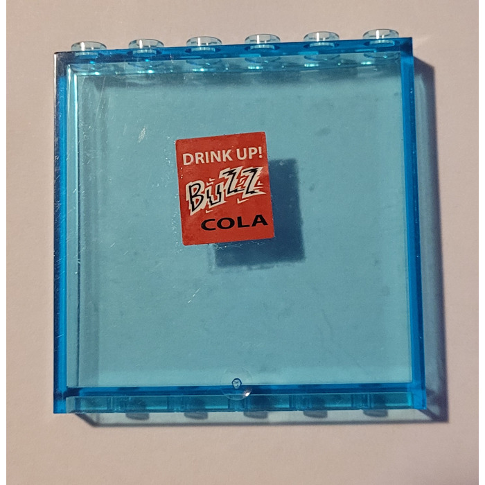 LEGO Transparent Light Blue Panel 1 x 6 x 5 with Poster with ‘DRINK UP ...
