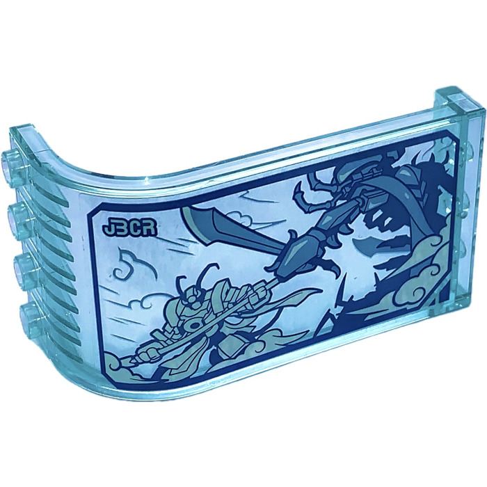 LEGO Panel 3 x 4 x 6 with Curved Top with Monkie King Warrior Mech and ...