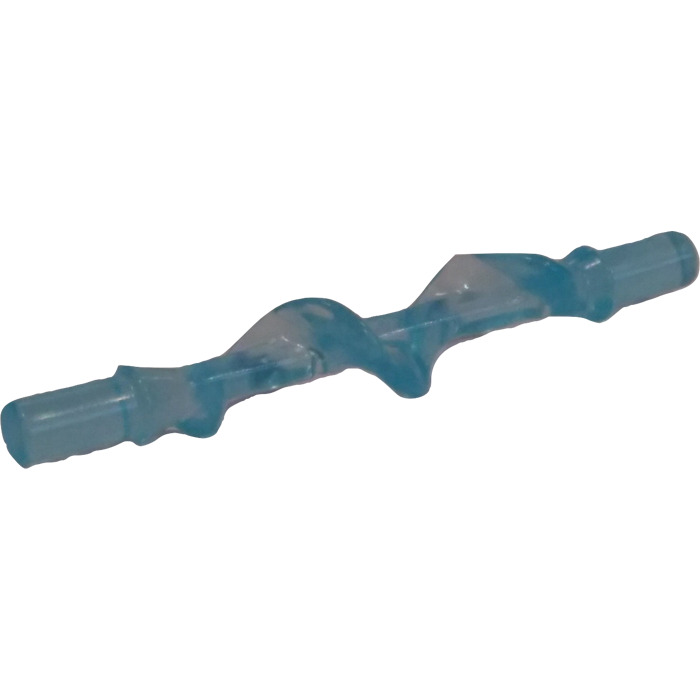 LEGO Transparent Light Blue Power Burst Spiral Bolt with Bar Ends ...