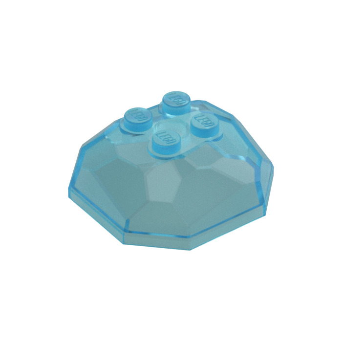 LEGO Transparent Light Blue Rock 4 x 4 Boulder Top (30293 / 42284 ...