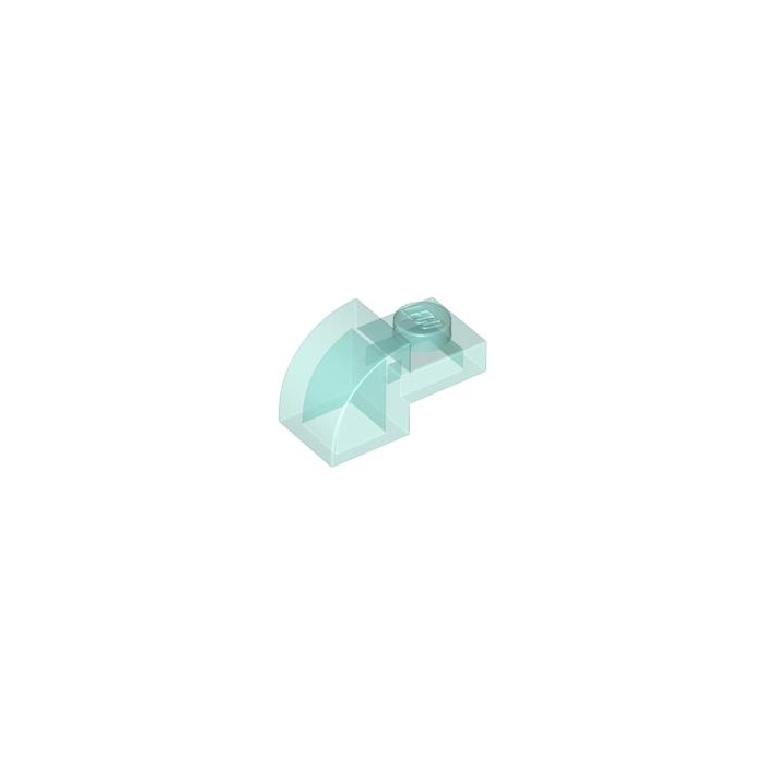 LEGO Transparent Light Blue Slope 1 x 2 x 1 Curved with Plate (5841 / ...