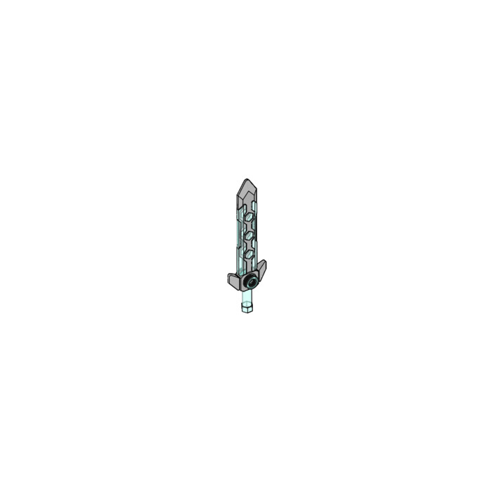 LEGO Transparent Light Blue Sword with Angular Crossguard with Medium ...