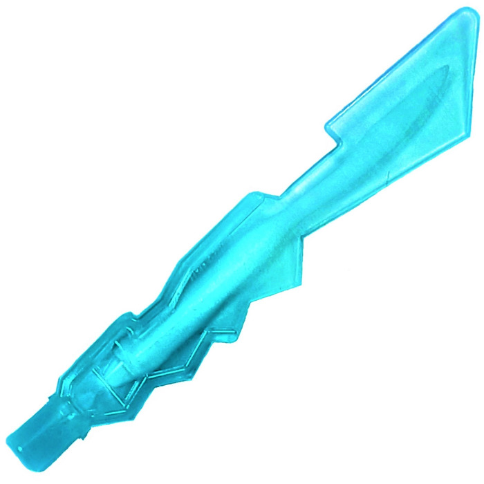 LEGO Transparent Light Blue Sword with Jagged Edges with Marbled White ...