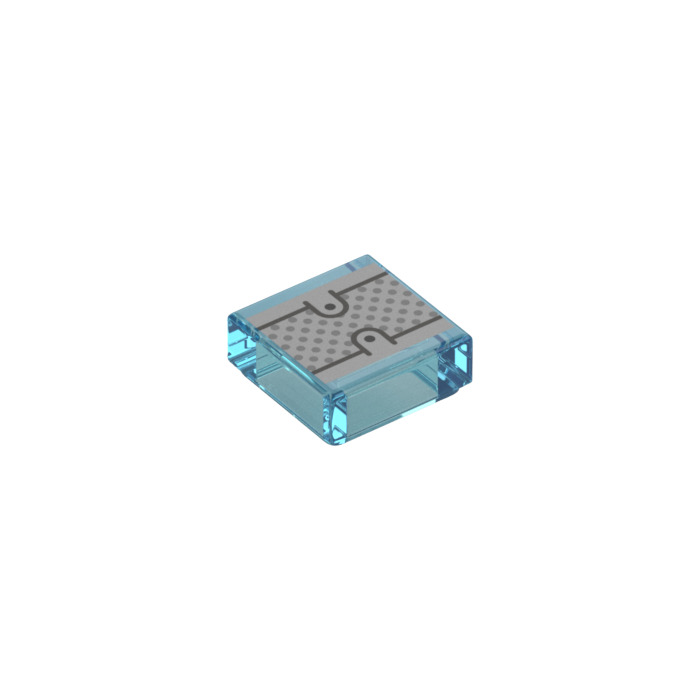 LEGO Tile 1 x 1 with Dots and Lines on Silver Background with Groove ...