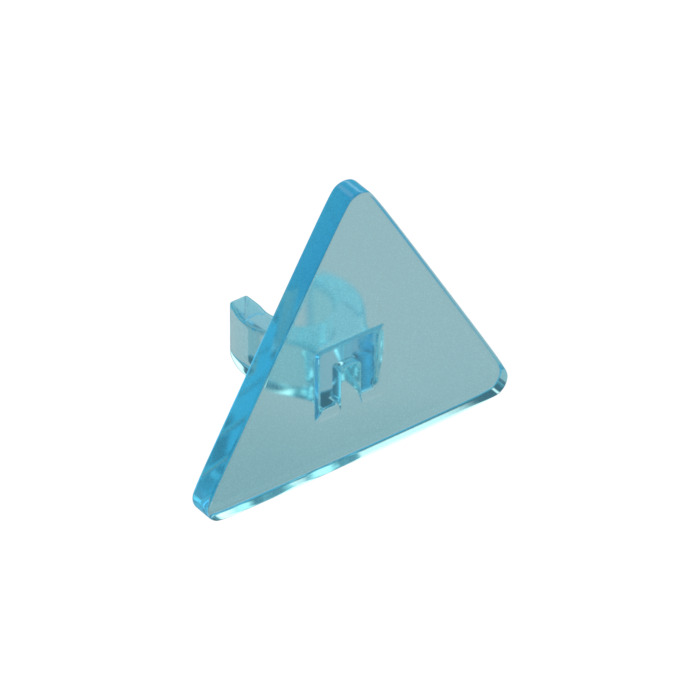 LEGO Transparent Light Blue Triangular Sign with Split Clip (30259 / ...