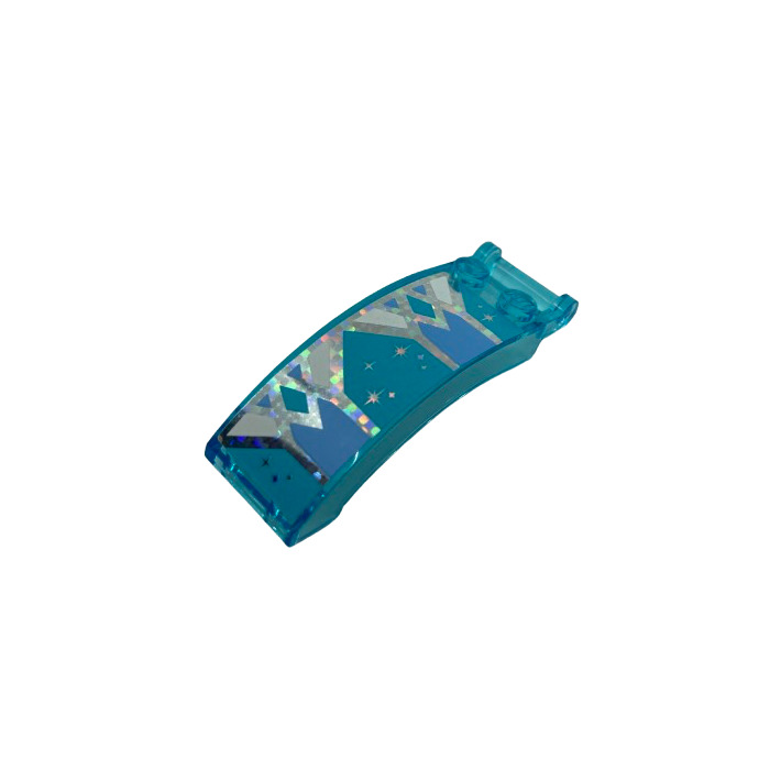 LEGO Transparent Light Blue Windscreen 2 x 5 x 2 with Handle with Blue ...