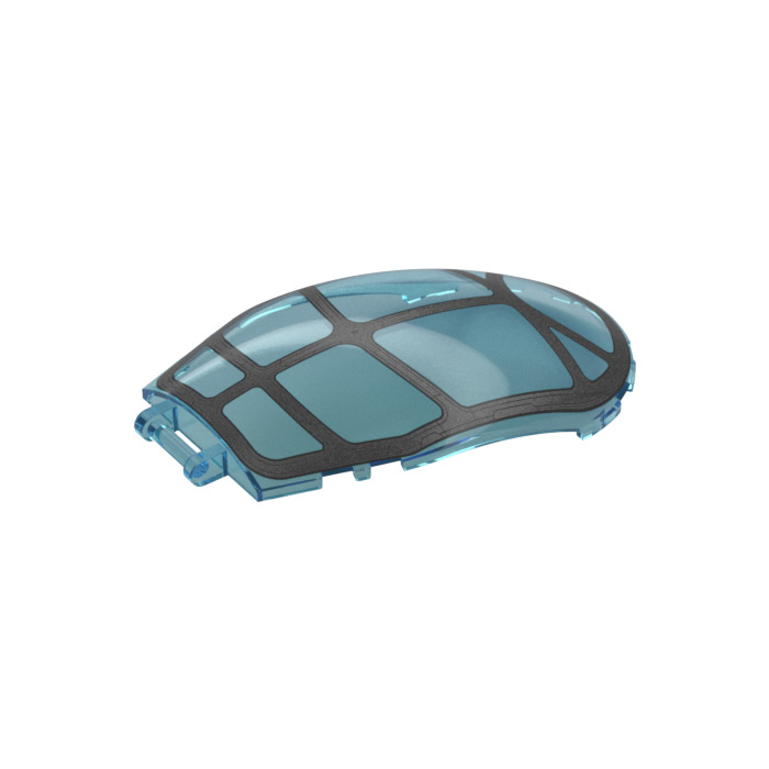 LEGO Transparent Light Blue Windscreen 6 x 11 Curved with Milano ...