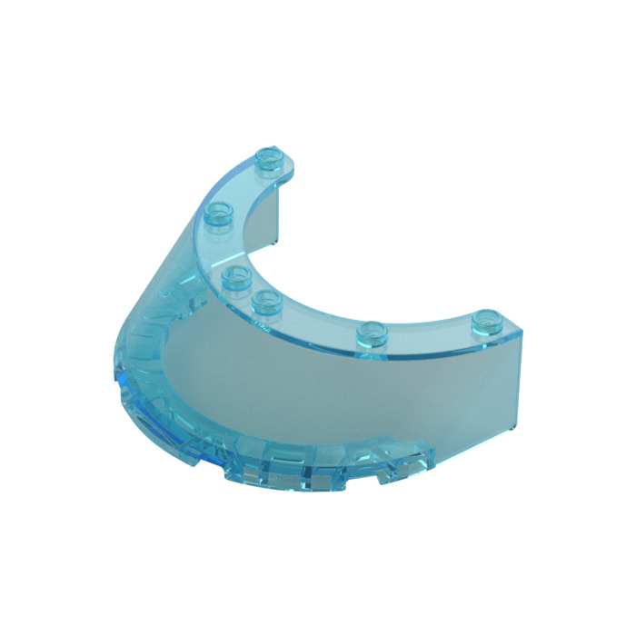 LEGO Transparent Light Blue Windscreen 6 x 8 x 2 (7664) | Brick Owl