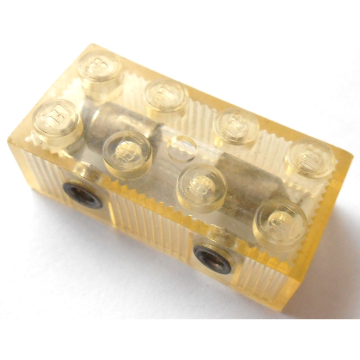 LEGO Transparent Light Brick 2 x 4 (4.5V) with Removable Bulb | Brick Owl