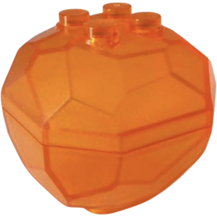 LEGO Transparent Light Orange Rock 4 x 4 Boulder | Brick Owl - LEGO ...