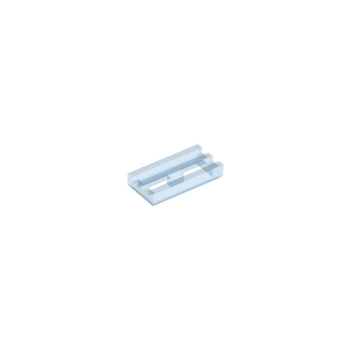LEGO Transparent Medium Blue Tile 1 x 2 Grille (with Bottom Groove ...