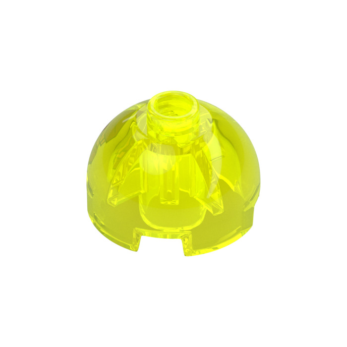 LEGO Transparent Neon Green Brick 2 x 2 Round with Dome Top with ...