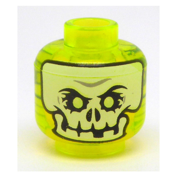LEGO Transparent Neon Green Ghoultar - Scythe Master Minifigure Head ...