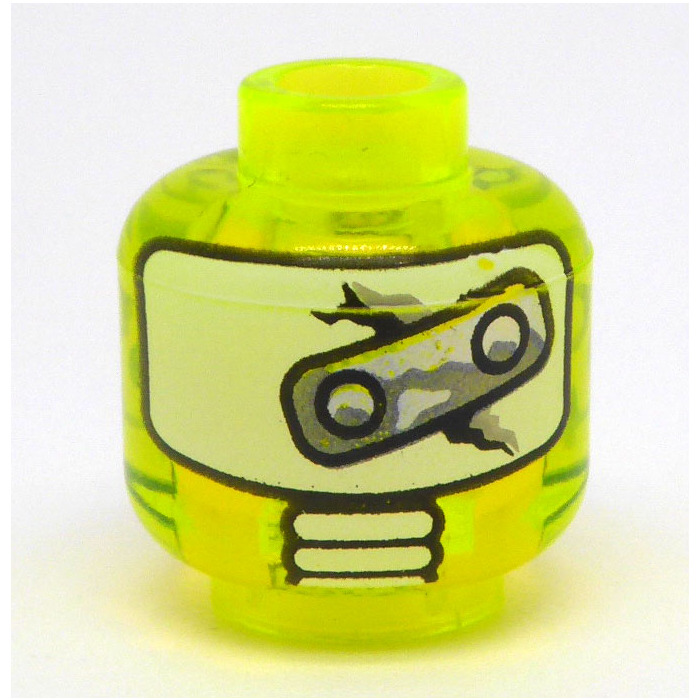 LEGO Transparent Neon Green Ghoultar - Scythe Master Minifigure Head ...