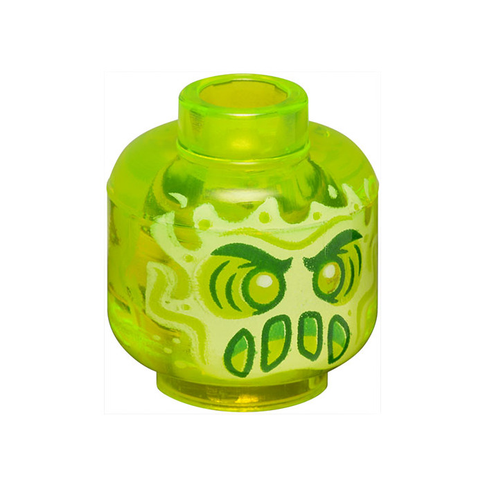 LEGO Transparent Neon Green Head with Alien Ghost Face (3626 / 56184 ...
